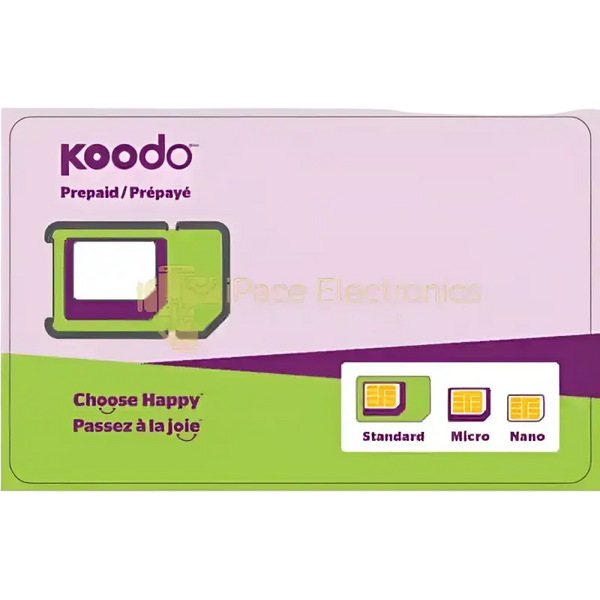 Koodo Prepaid SIM Card - Tri-Cut for All Devices | IPace Electronics ...